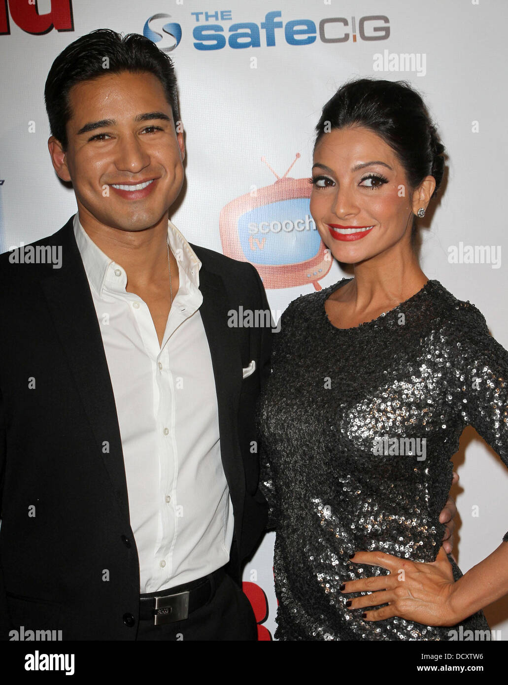 Mario Lopez and Courtney Mazza Big Bang New Years eve party 2012 held ...