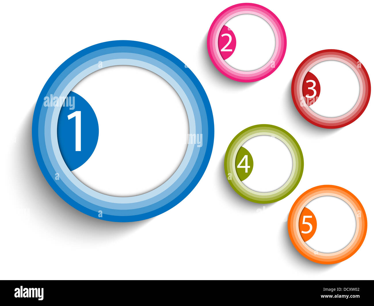 Vector - Set of Colorful Frames with Numbers Stock Photo - Alamy