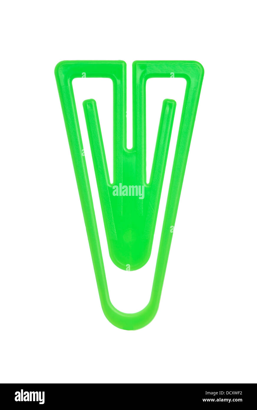 Green Paper Clip Stock Photo - Alamy