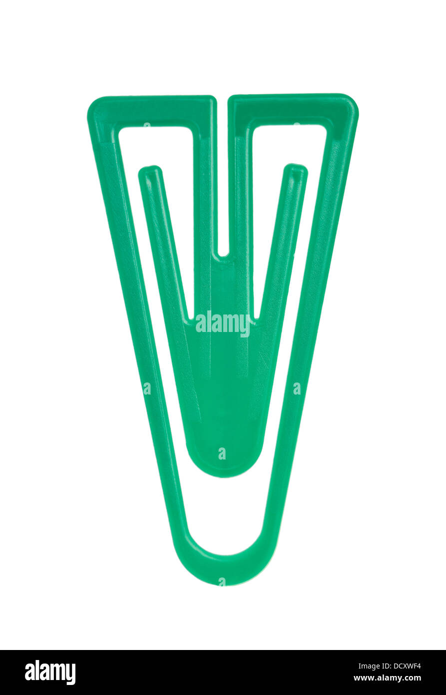 Green Paper Clip Stock Photo - Alamy