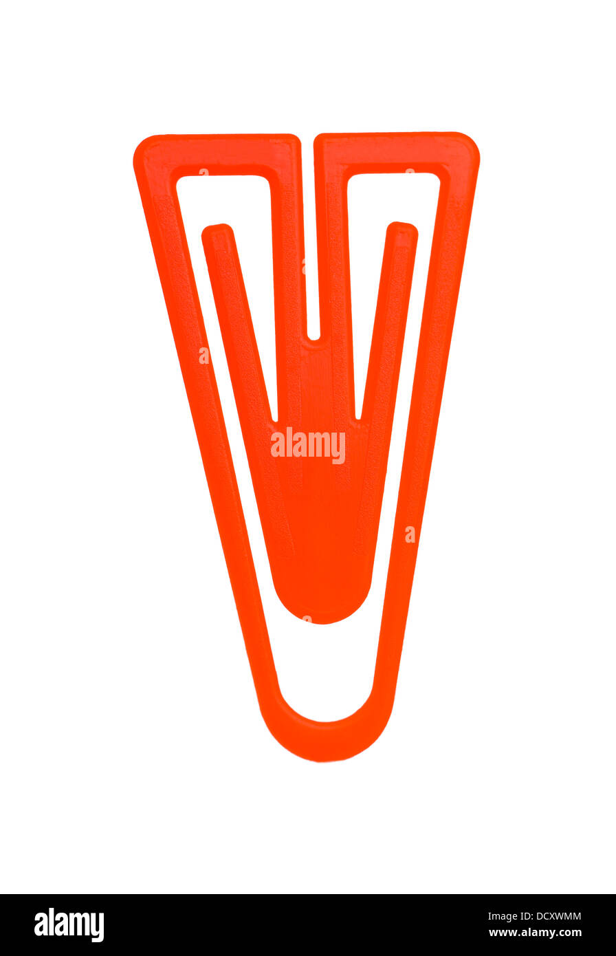 Red Paper Clip Stock Photo - Alamy