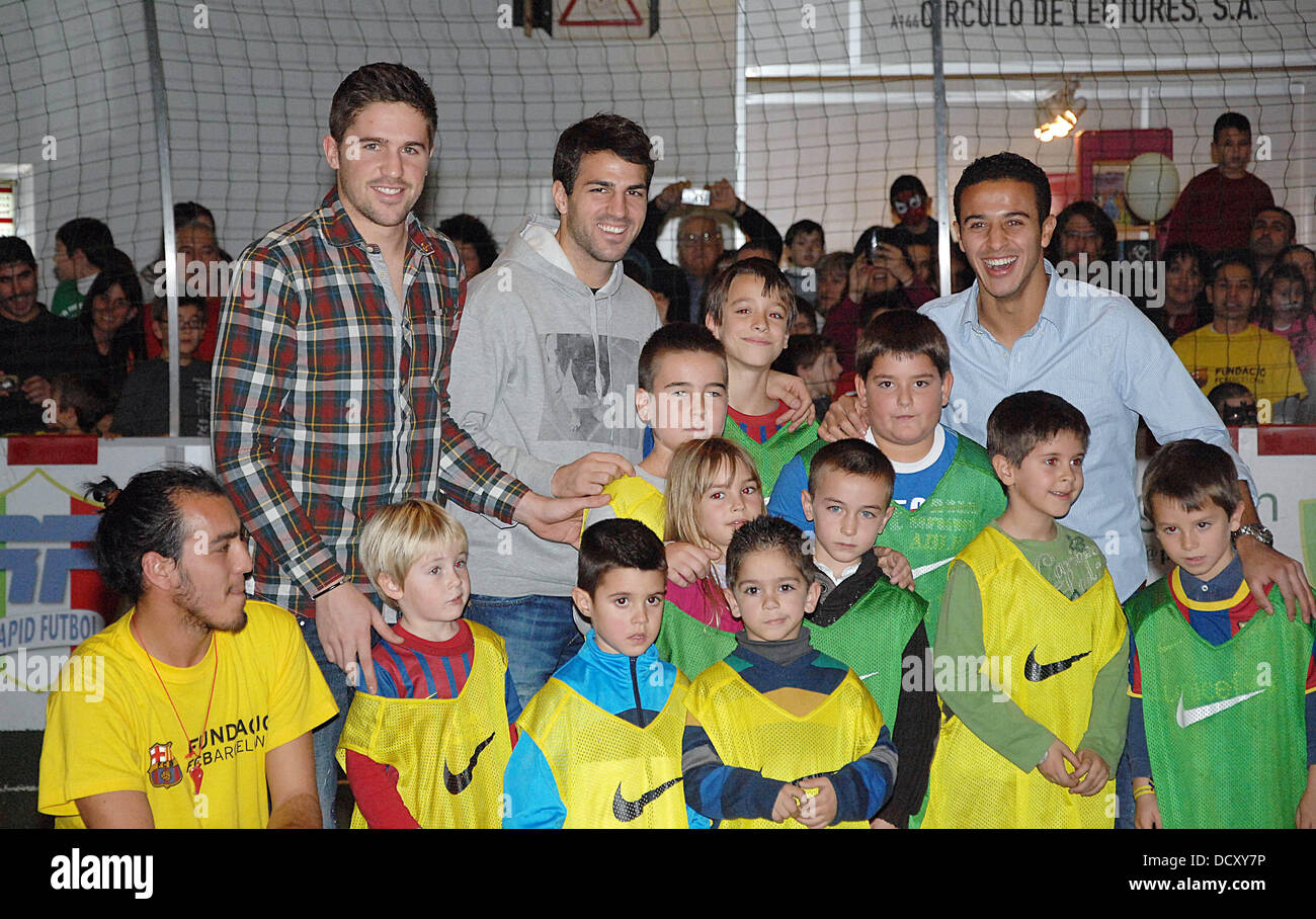 Andreu Fontas, Cesc Fabregas and Thiago Alcantara Barcelona football ...