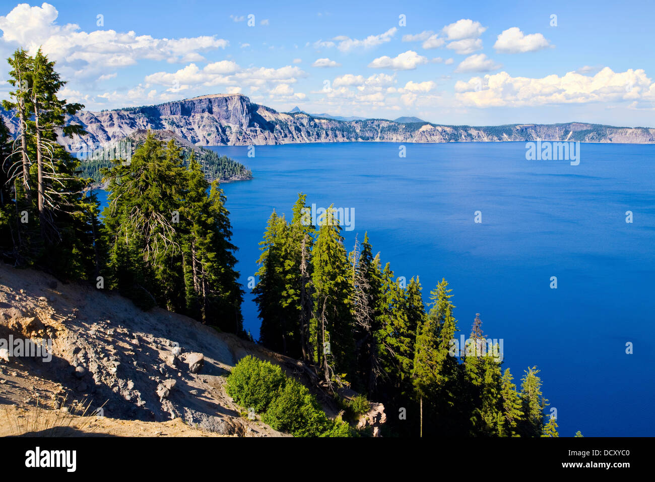 Scenic view of Crater Lake Stock Photo - Alamy