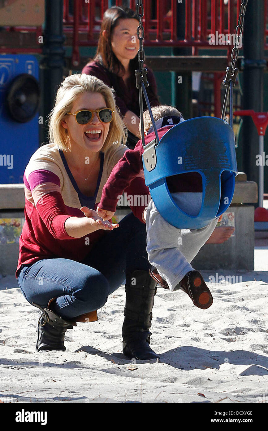 Ali Larter takes her baby son Theodore Hayes MacArthur to Cold Water ...