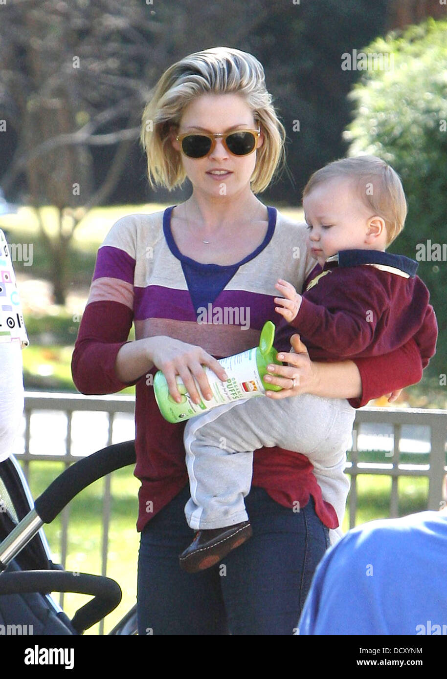 Ali Larter takes her baby son Theodore Hayes MacArthur to Cold Water ...