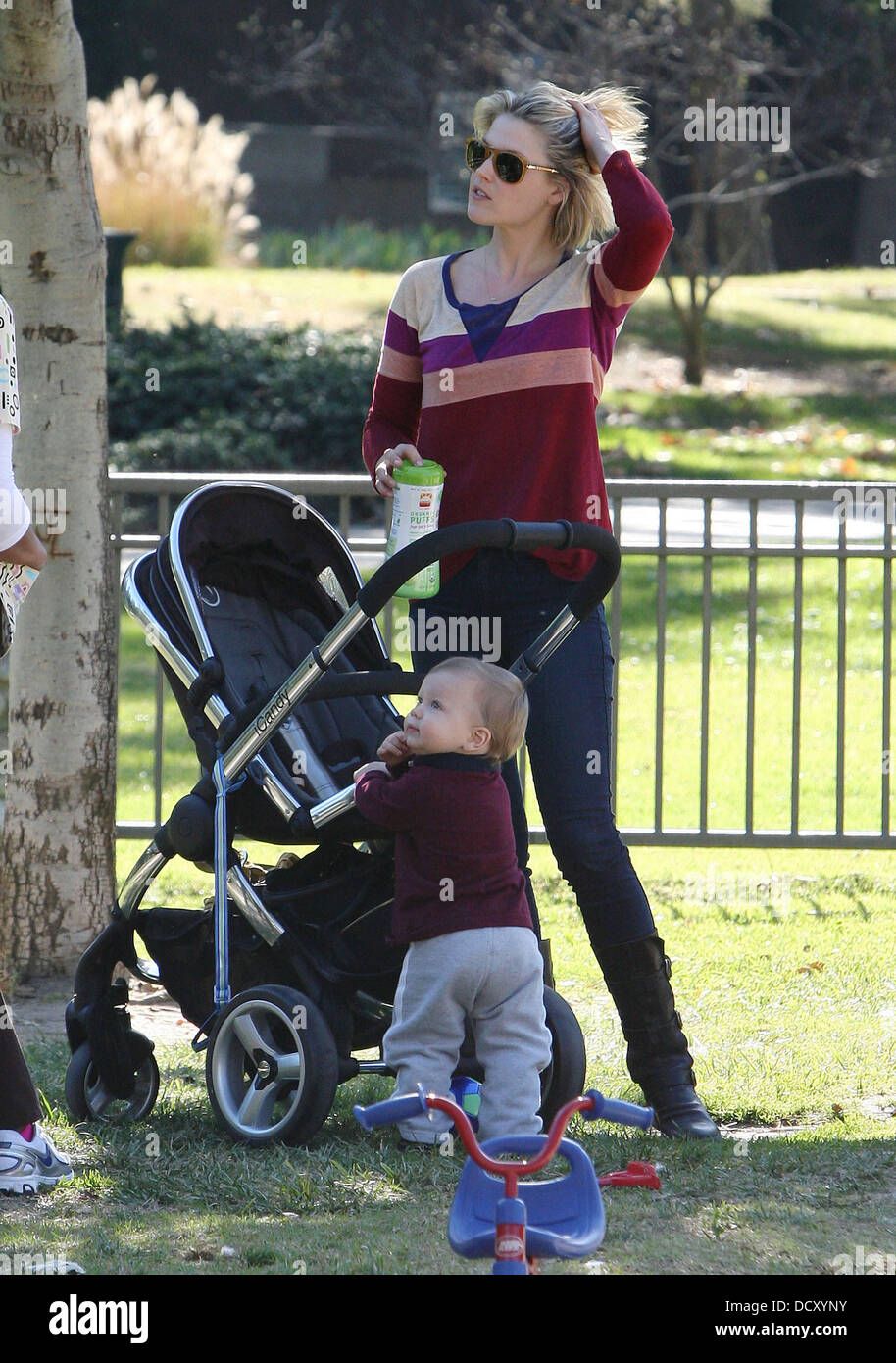 Ali Larter takes her baby son Theodore Hayes MacArthur to Cold Water ...