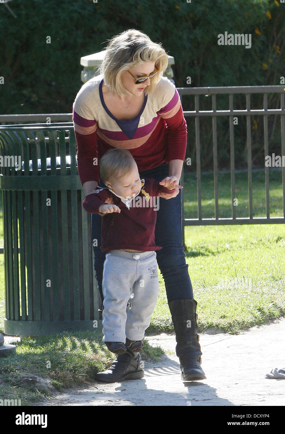 Ali Larter takes her baby son Theodore Hayes MacArthur to Cold Water ...