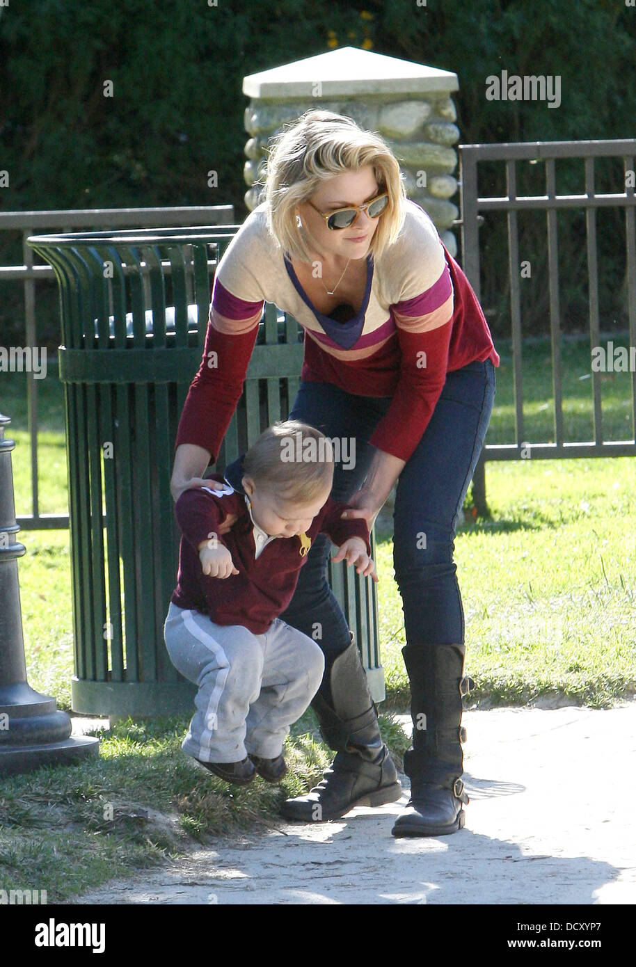 Ali Larter takes her baby son Theodore Hayes MacArthur to Cold Water ...