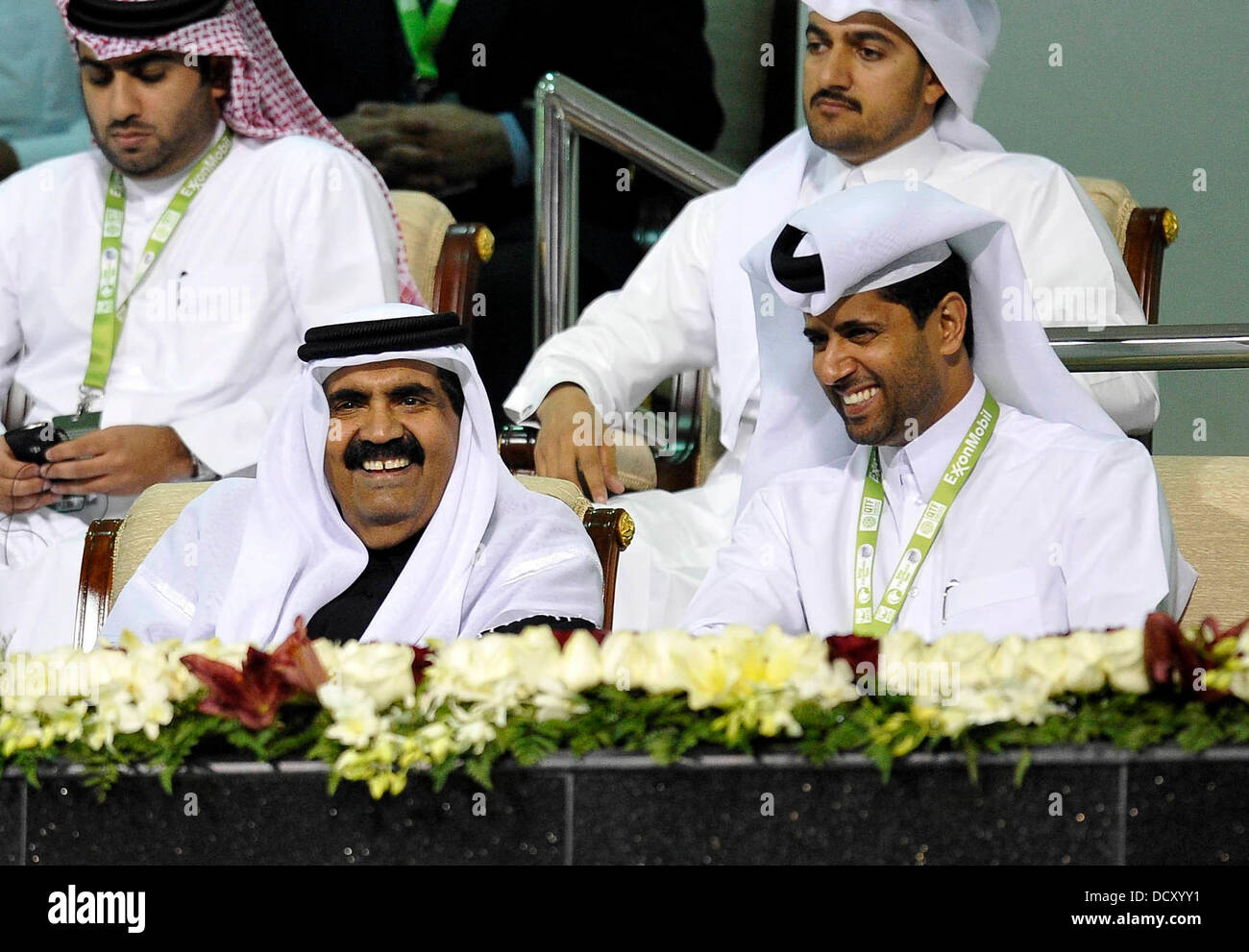 Hamad bin Isa Al Khalifa and Nasser al Khelaifi ATP Qatar Open tennis ...