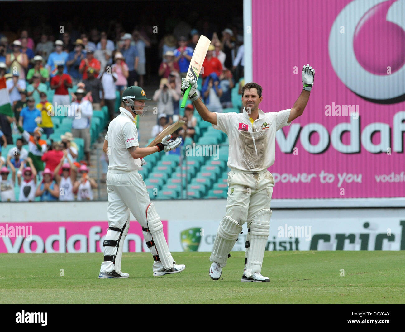 Ricky Ponting celebrates during the Second Test Match between Australia ...