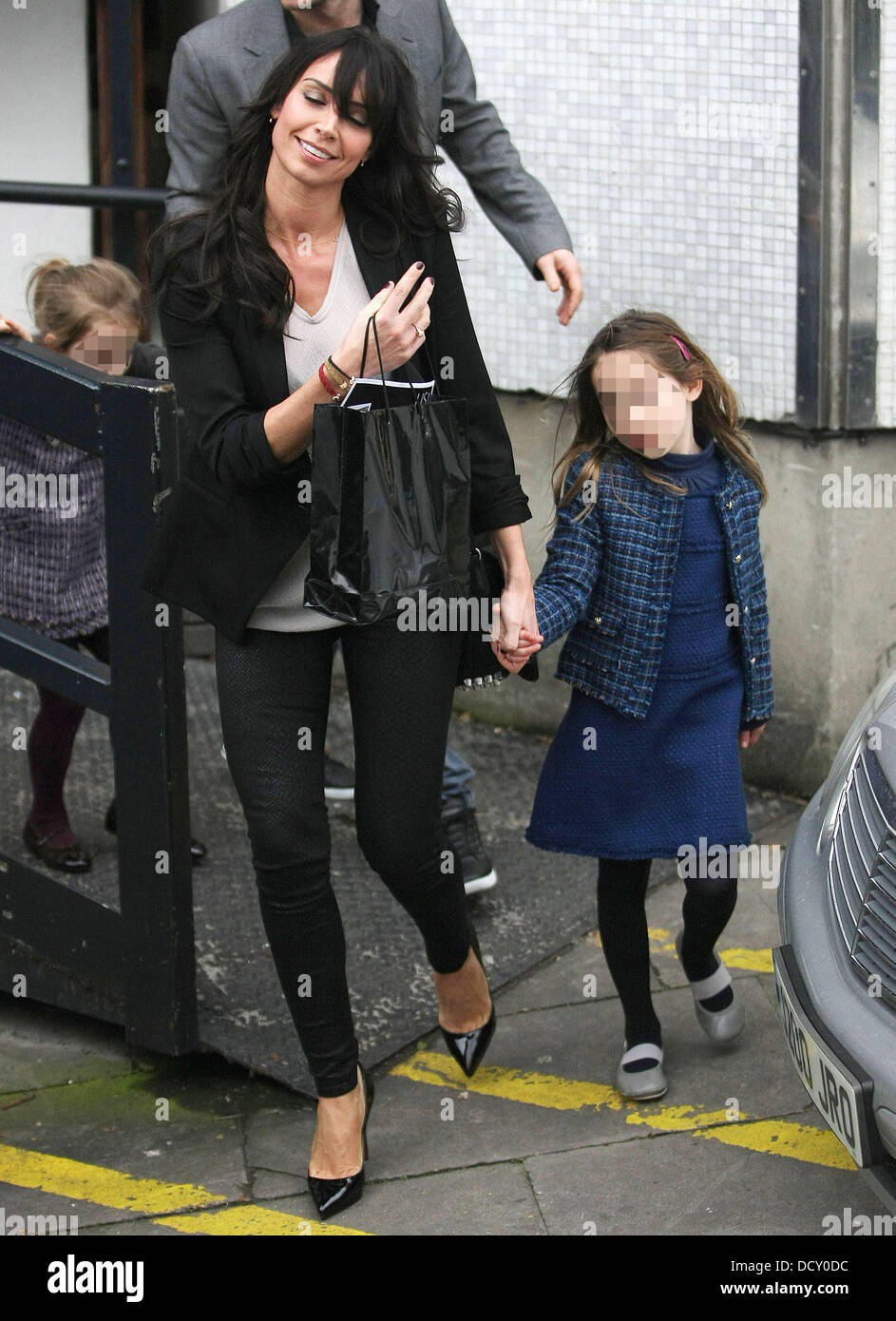 Isla Lampard, Christine Bleakley and Luna Lampard leaving the ITV ...