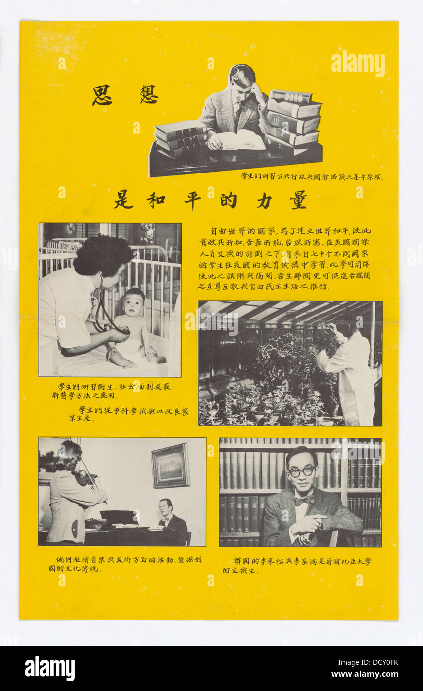 The poster 'Ideas... A Power for Peace' highlights the importance of ...