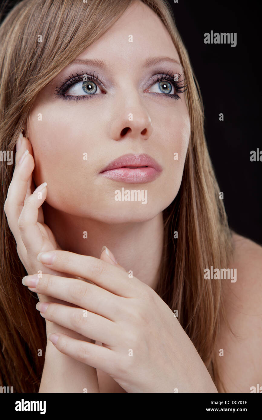 Beautiful female face Stock Photo - Alamy