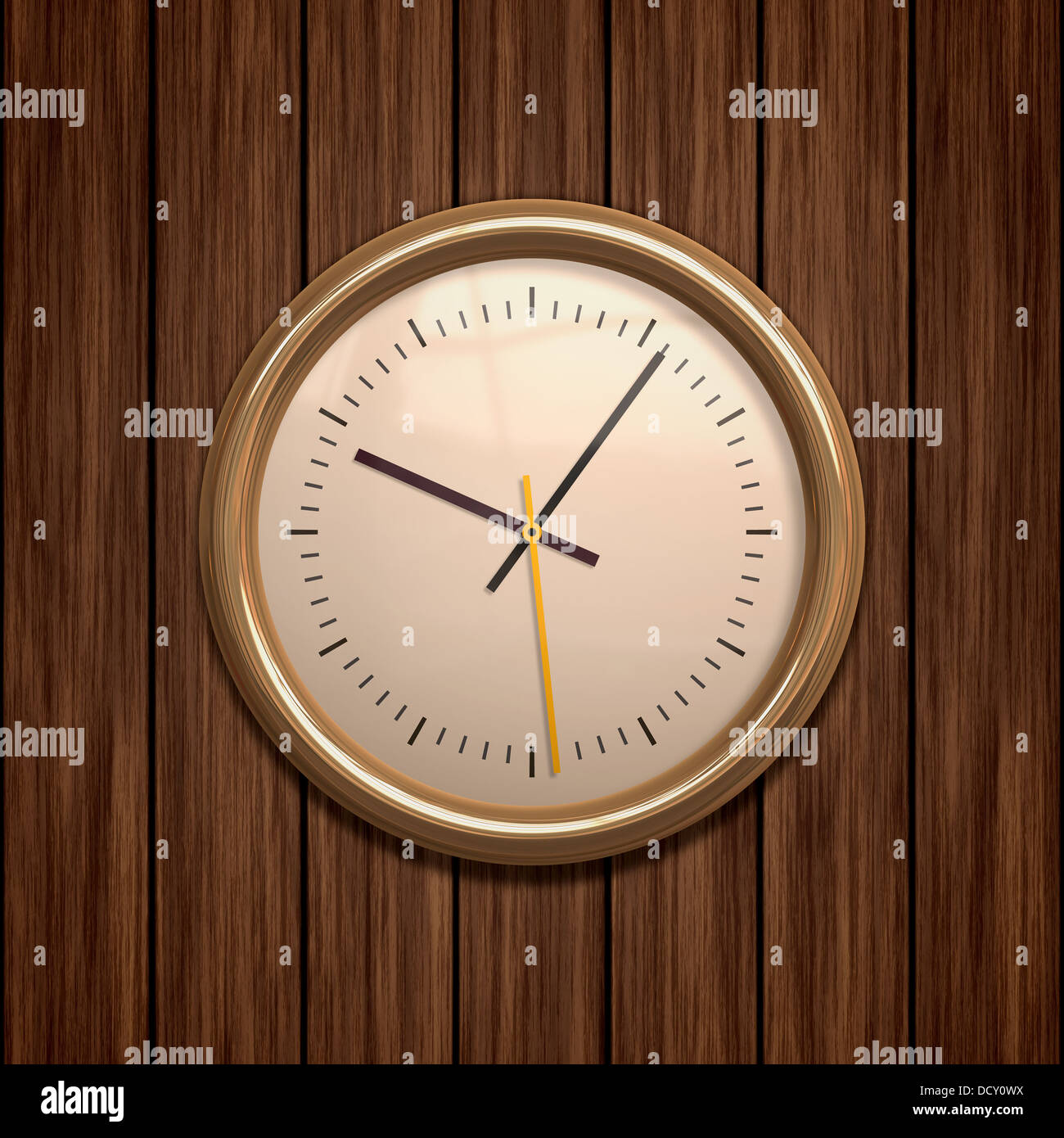 clock on wood Stock Photo - Alamy