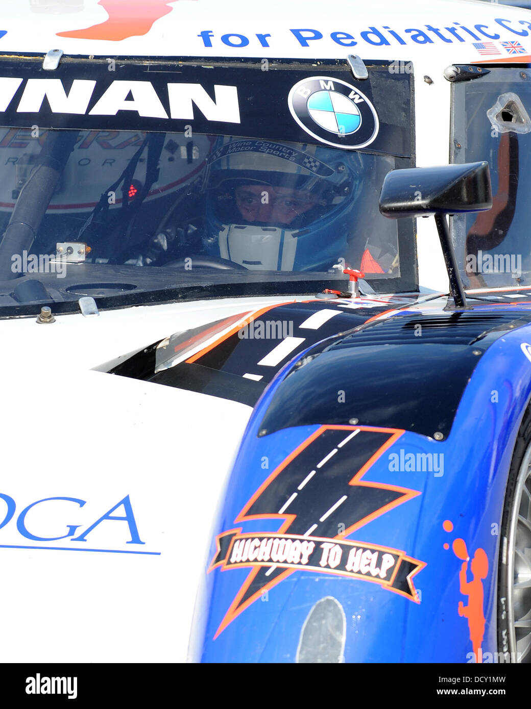 Brian Johnson of AC/DC appears during testing for Rolex Sports Car ...