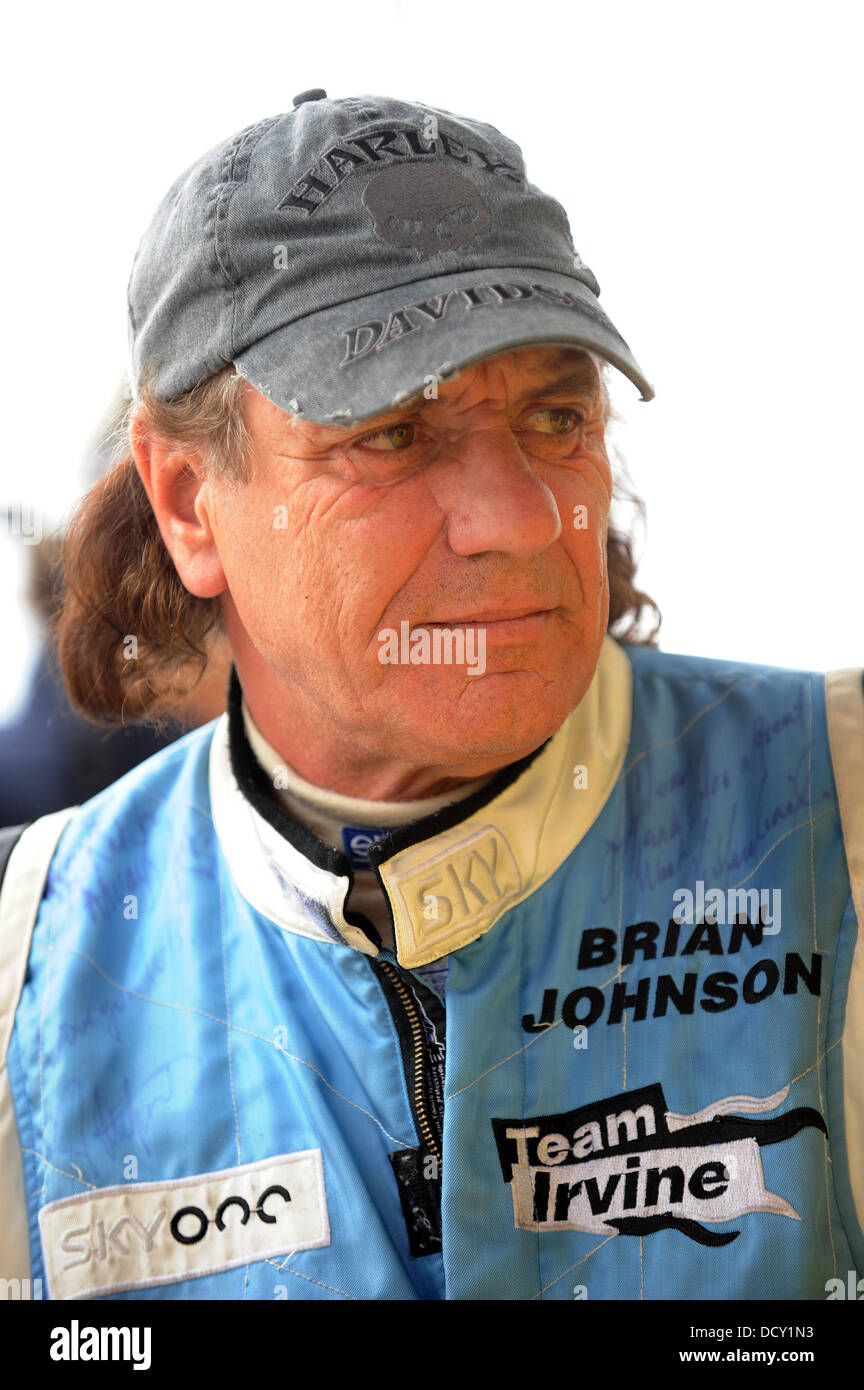 Brian Johnson of AC/DC appears during testing for Rolex Sports Car ...