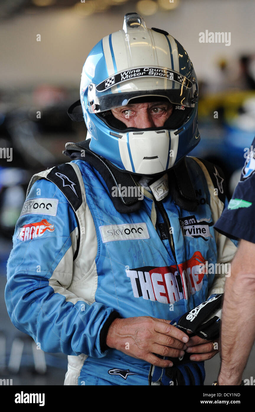 Brian Johnson of AC/DC appears during testing for Rolex Sports Car ...