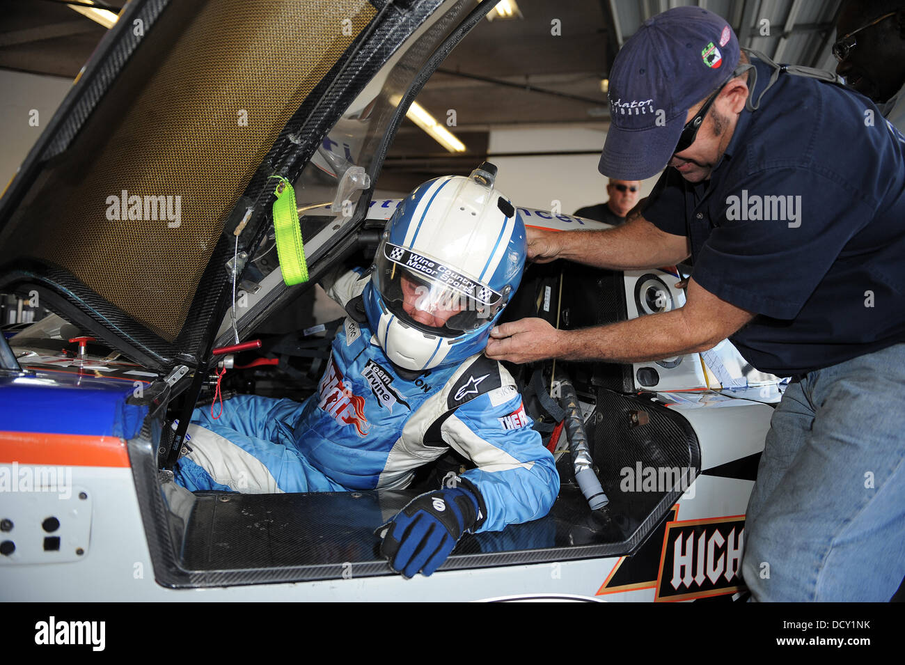 Brian Johnson of AC/DC appears during testing for Rolex Sports Car ...