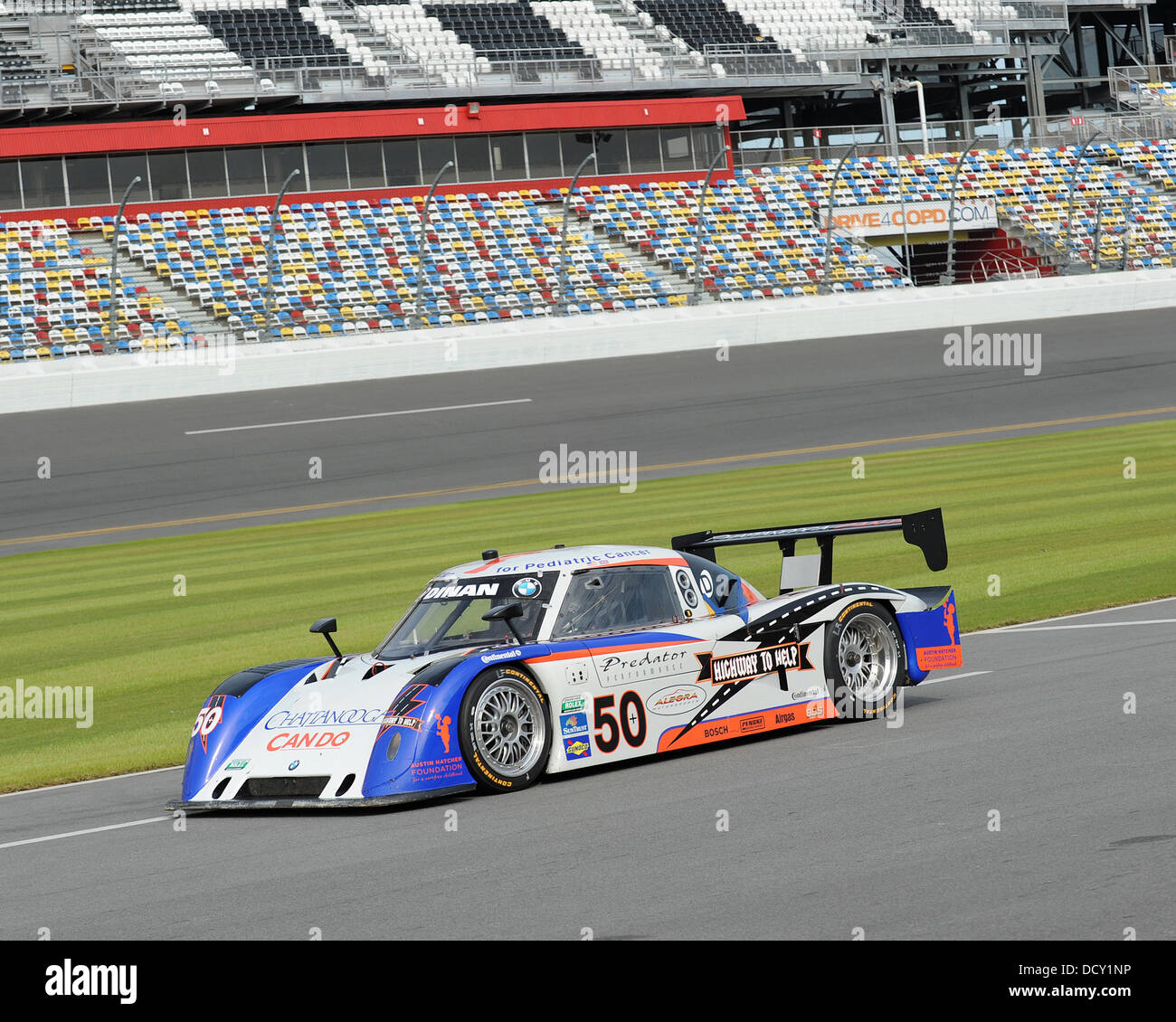 Brian Johnson of AC/DC appears during testing for Rolex Sports Car ...