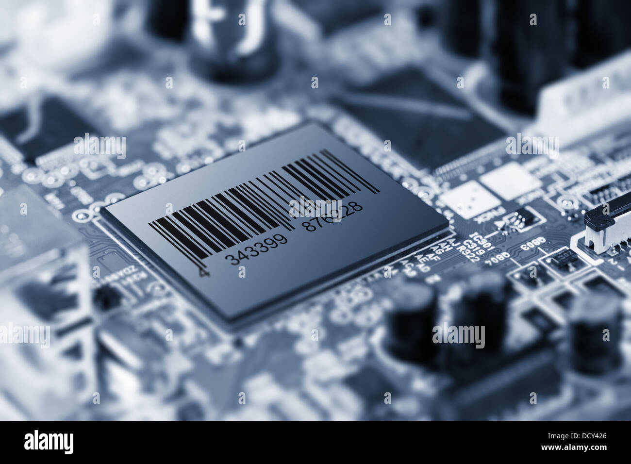 Processor chip on circuit hi-res stock photography and images - Alamy