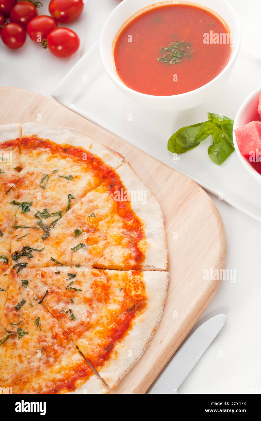 Italian original thin crust pizza Stock Photo - Alamy