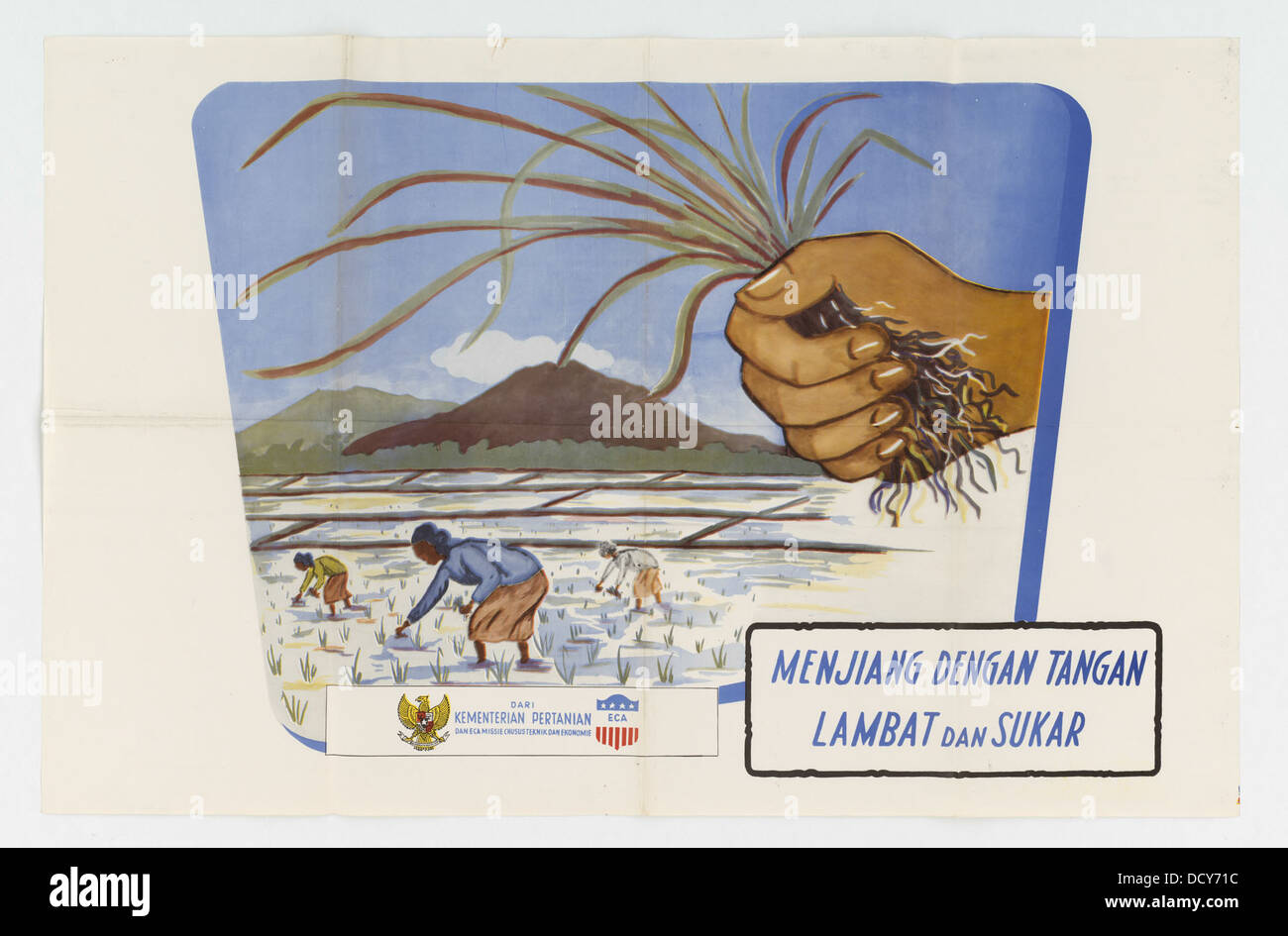 An Indonesian propaganda poster from the mid-20th century, part of a ...