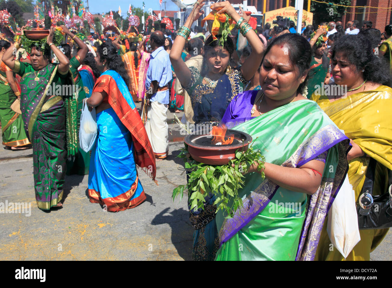 Thaipusam hindu festival, tamil people, Montreal, Canada Stock Photo ...