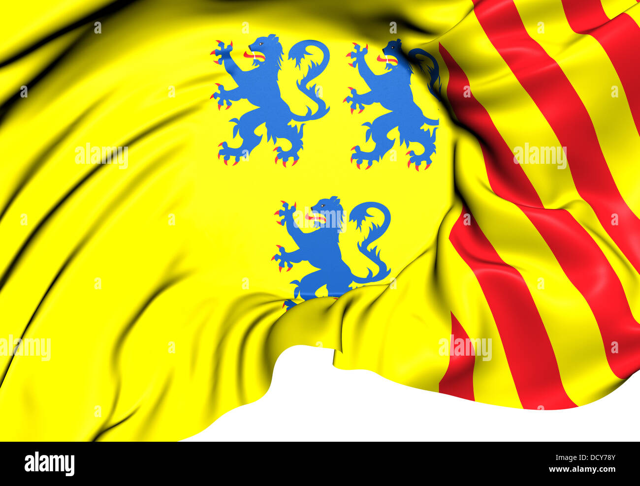 Flag of Limousin, France. Close Up Stock Photo - Alamy