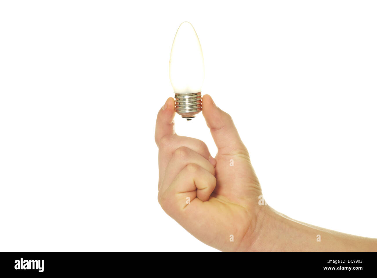 hand holding bulb Stock Photo - Alamy