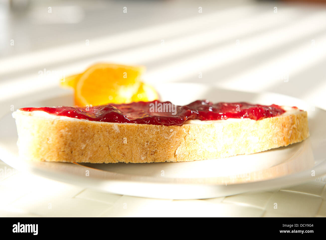Bread with jam Stock Photo - Alamy