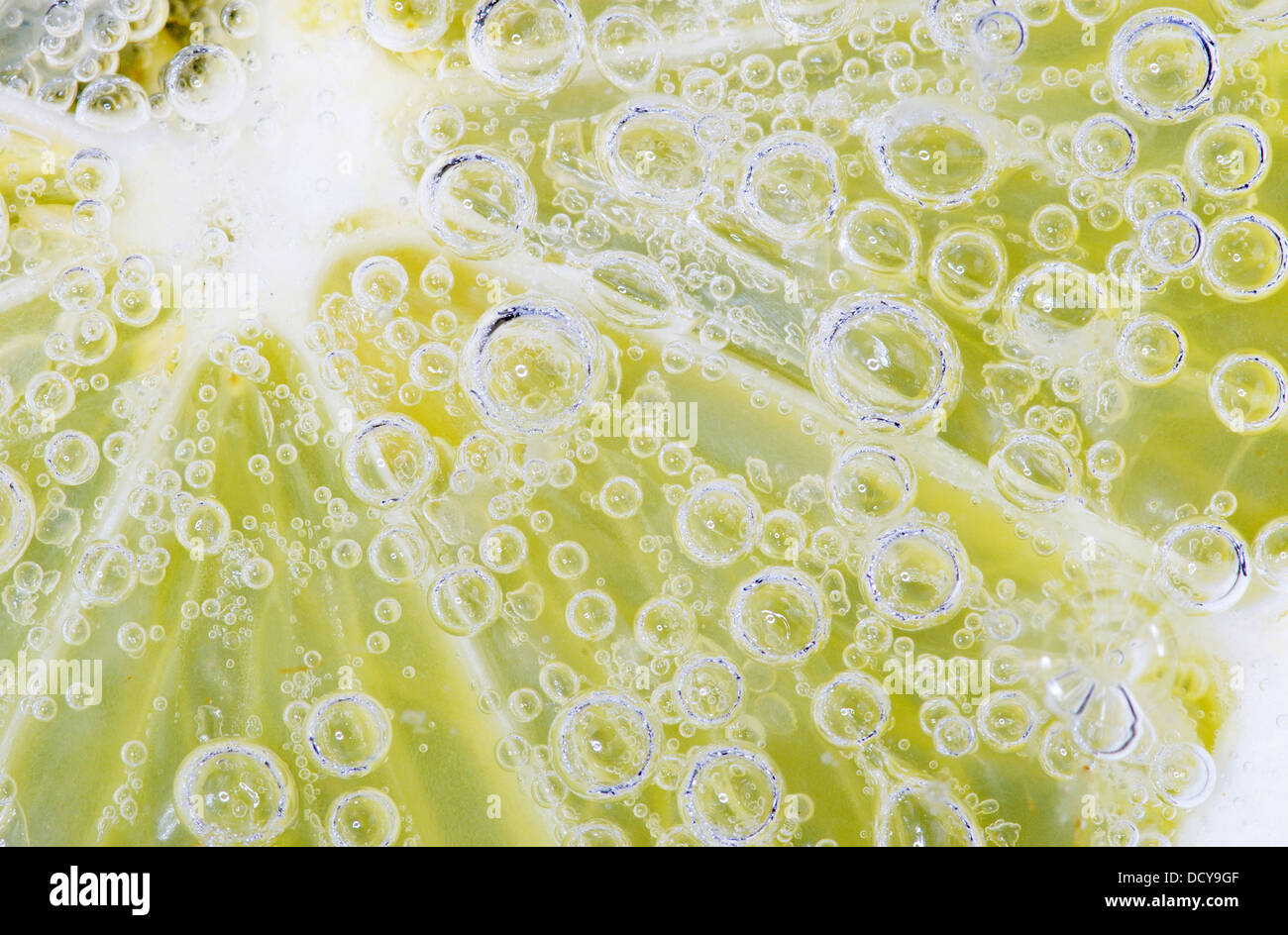 lemon with bubbles Stock Photo - Alamy