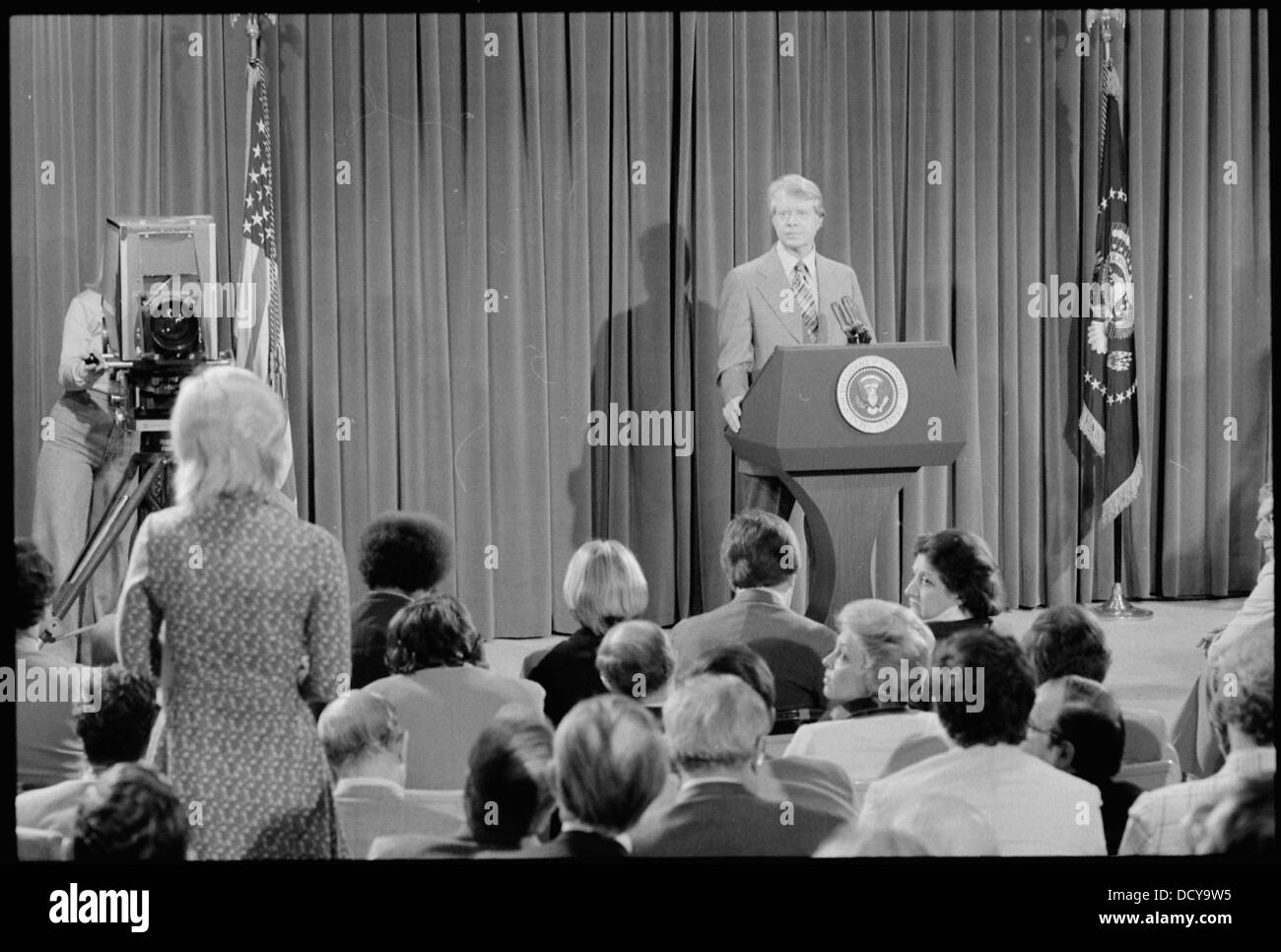 Jimmy Carter speaking during a press conference - - 174500 Stock Photo ...