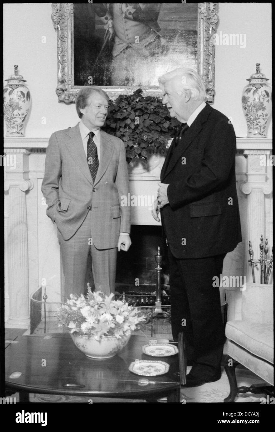 This photograph shows U.S. President Jimmy Carter meeting with Speaker ...