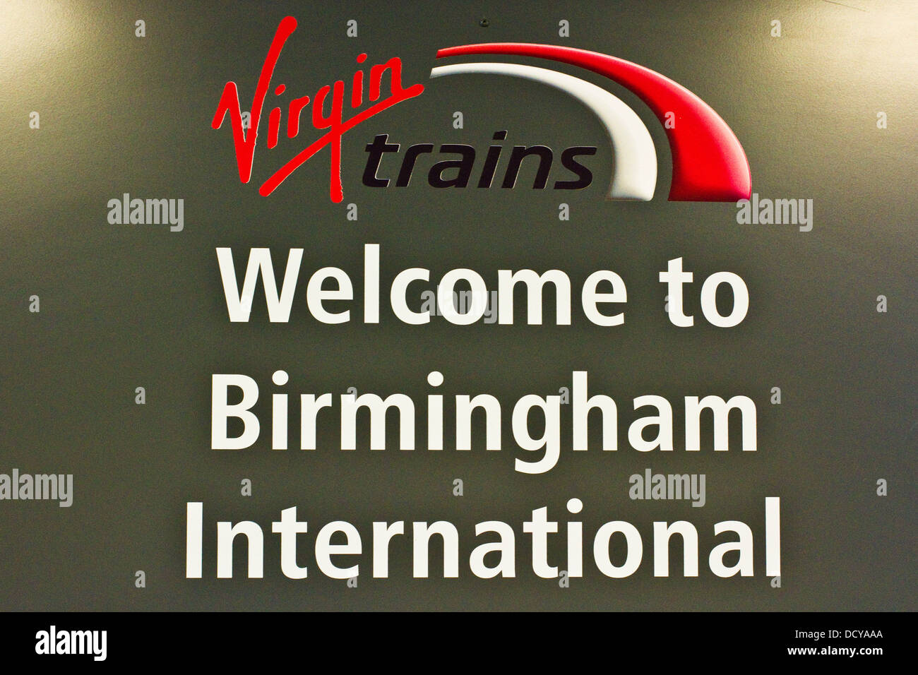 Welcome to Birmingham International station sign in the ticket hall ...