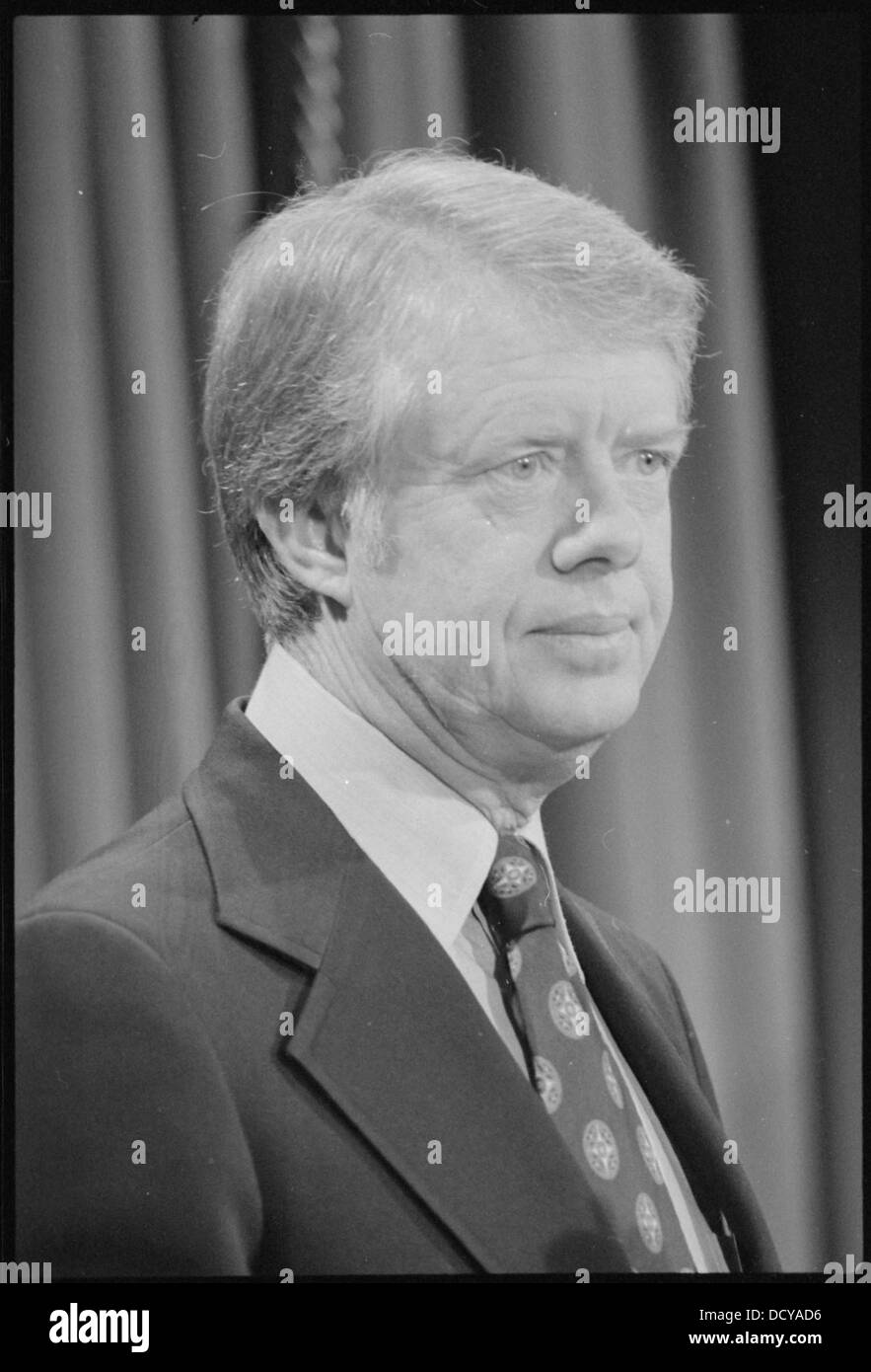 A headshot of Jimmy Carter, the 39th President of the United States ...