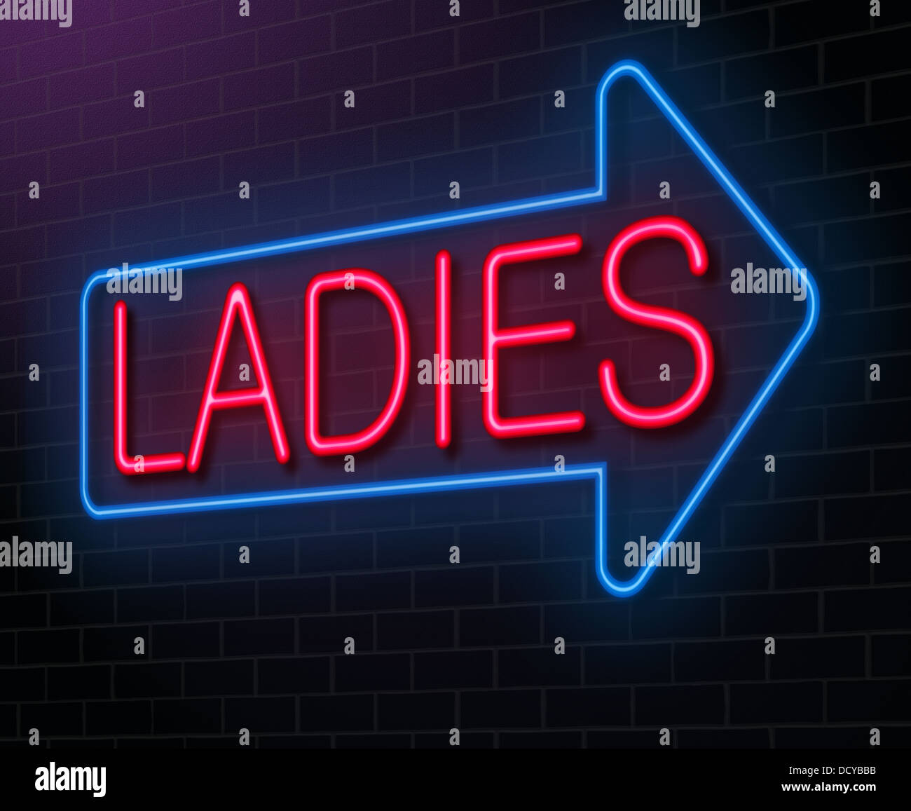 Blue Illuminated Toilet Sign Stock Photos & Blue Illuminated Toilet ...