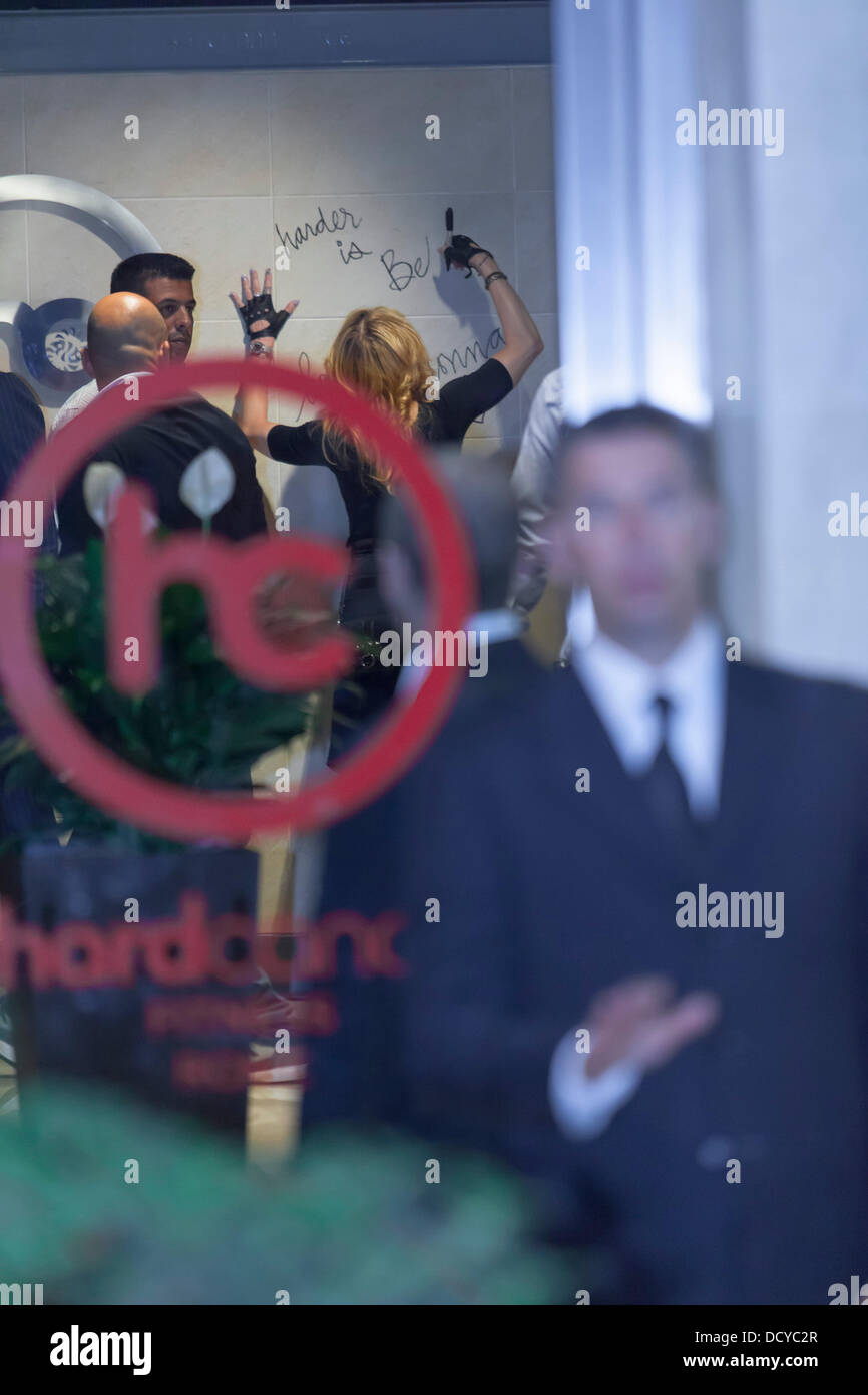 Rome, Italy. 21st Aug, 2013. Opening of Madonna's HardCandy Fitness gym ...