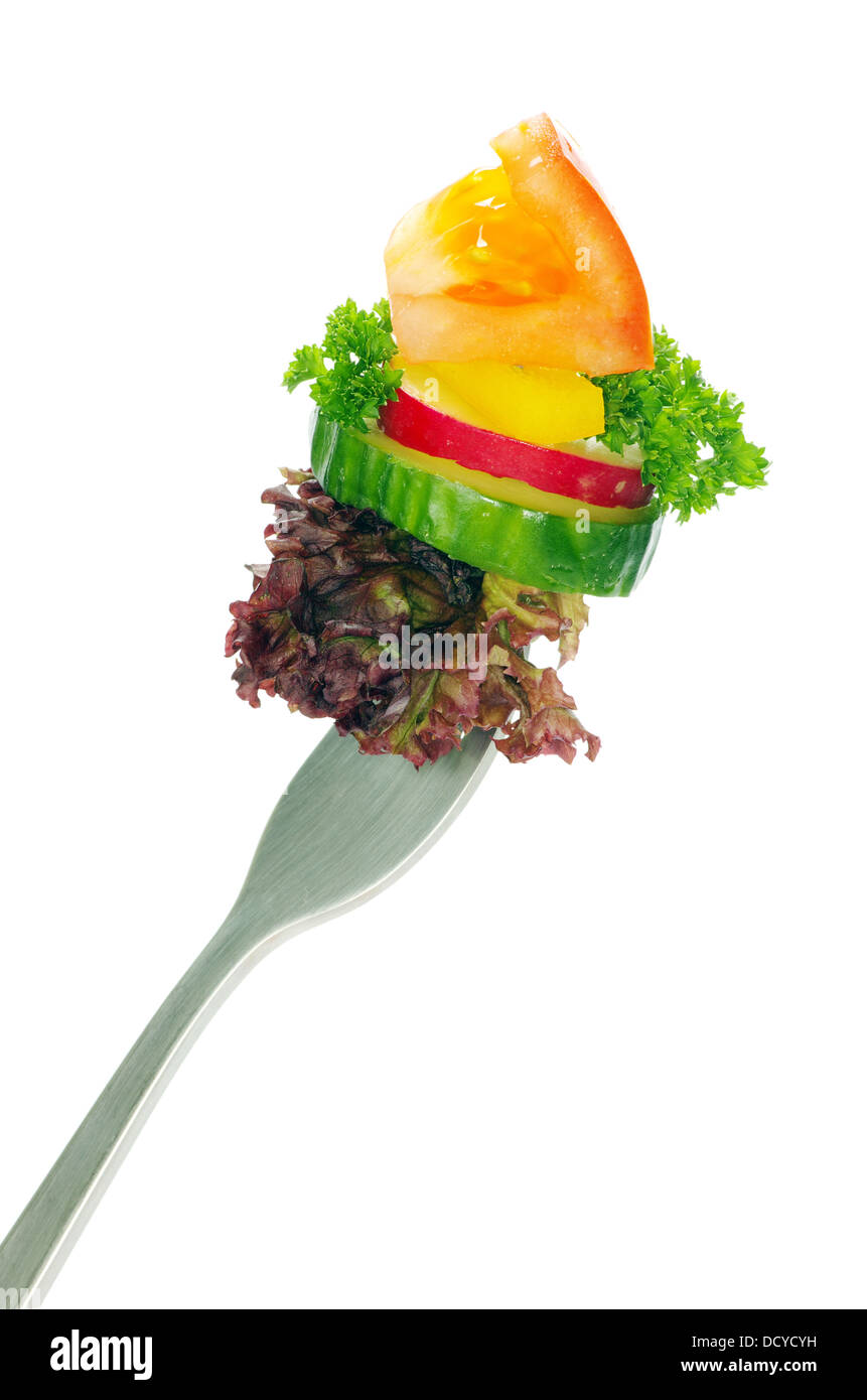 food on a fork Stock Photo - Alamy