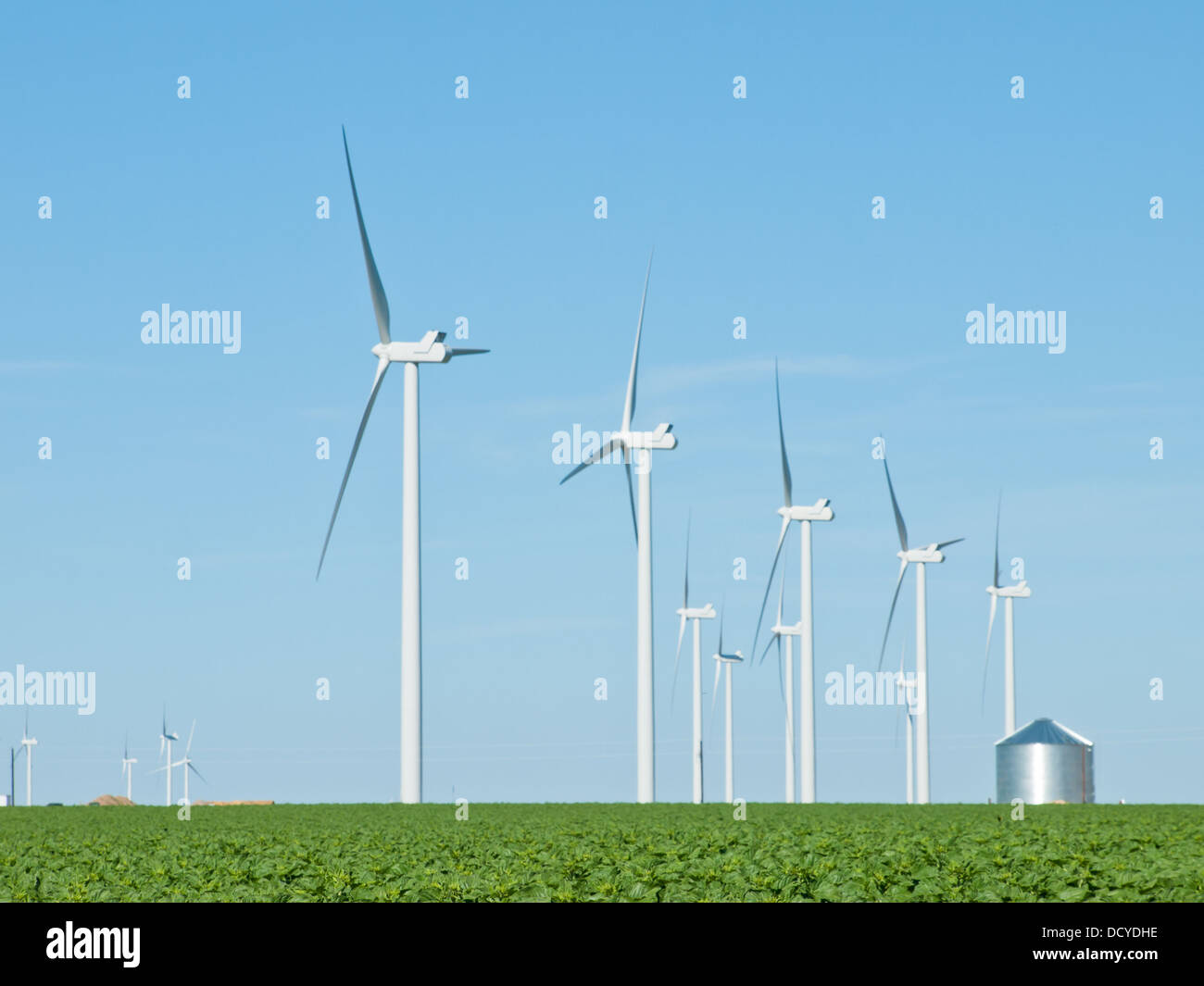 Wind turbines farm in Eastern Colorado Stock Photo - Alamy
