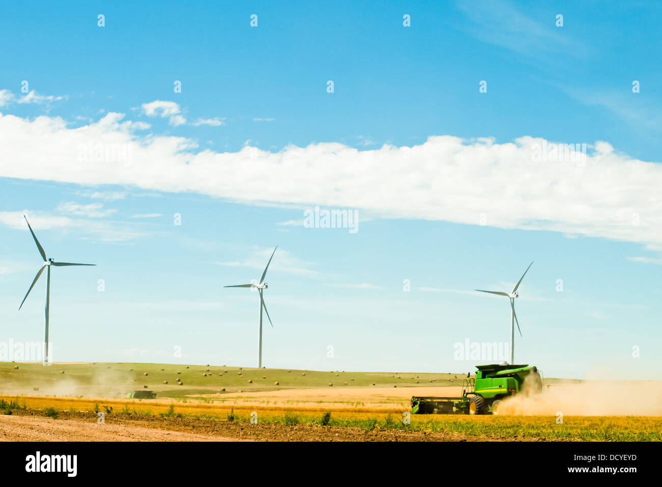 Wind turbines farm in Eastern Colorado Stock Photo - Alamy