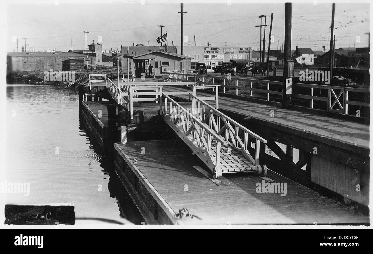 The Long Beach landing in California is shown with floats and brows, an ...