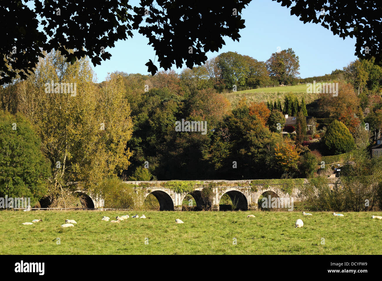 Stone Bridge Over River Nore; Inistioge, County Kilkenny, Ireland Stock ...