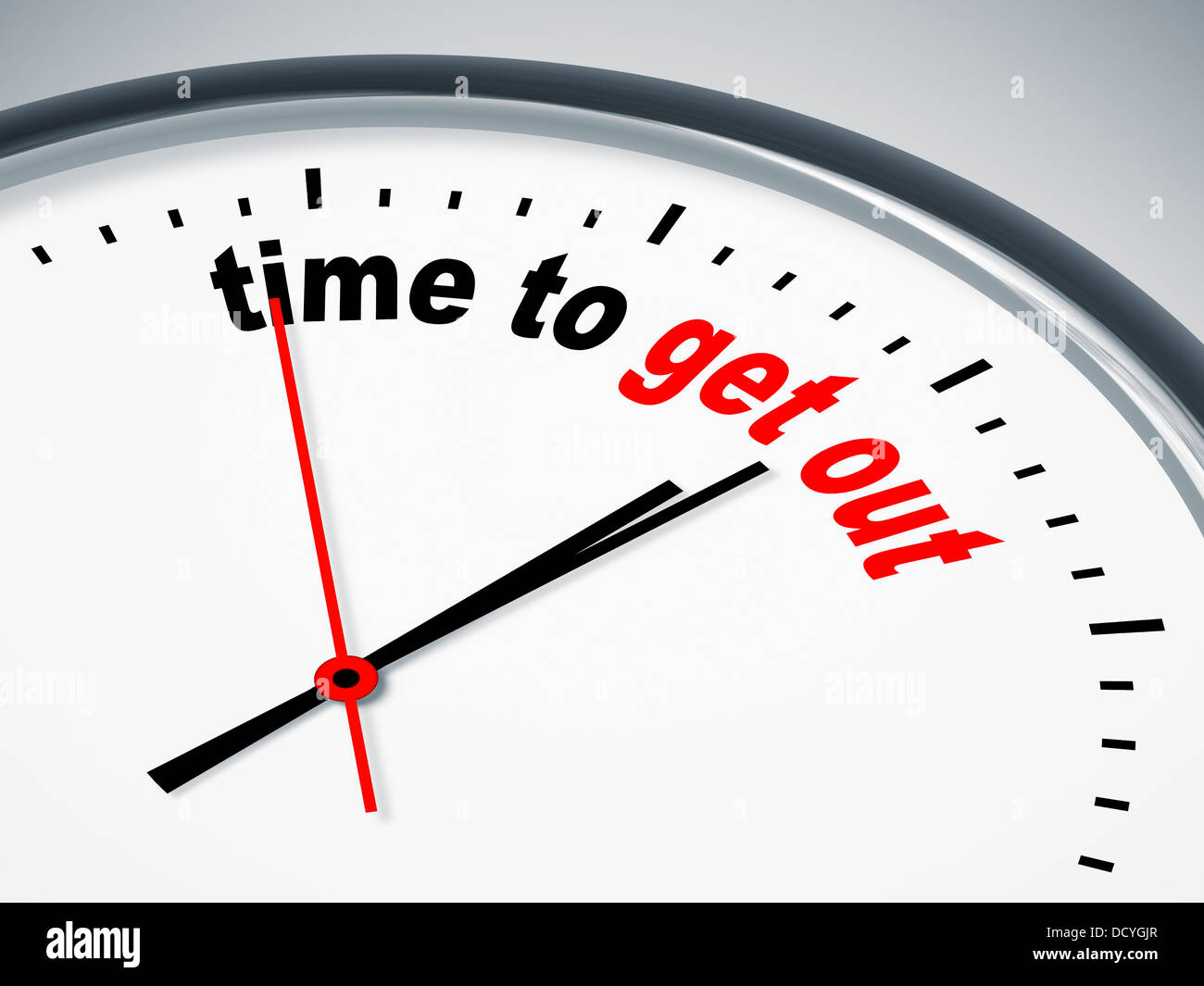 time to get out Stock Photo - Alamy