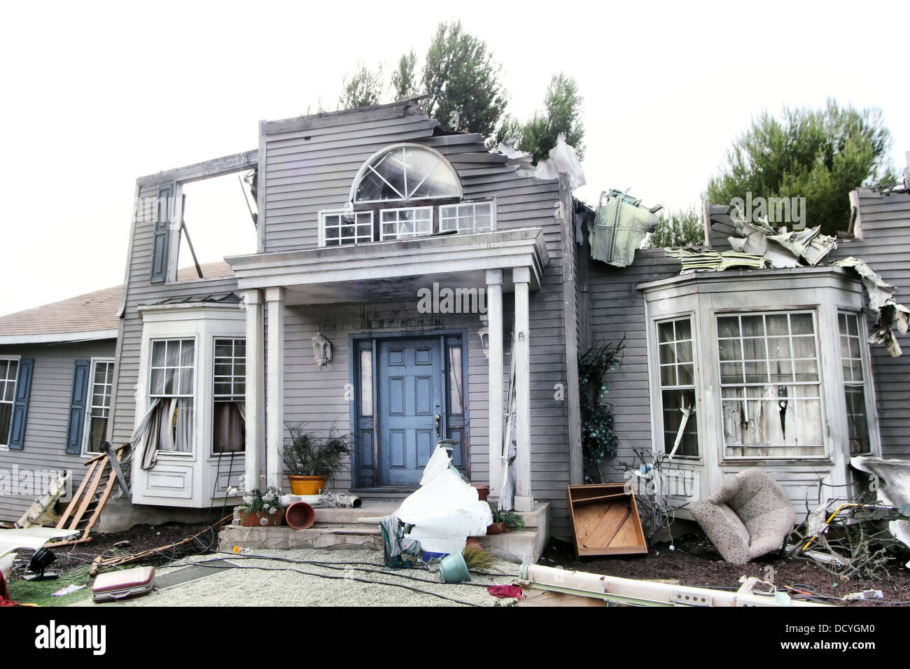 House damaged by disaster Stock Photo - Alamy