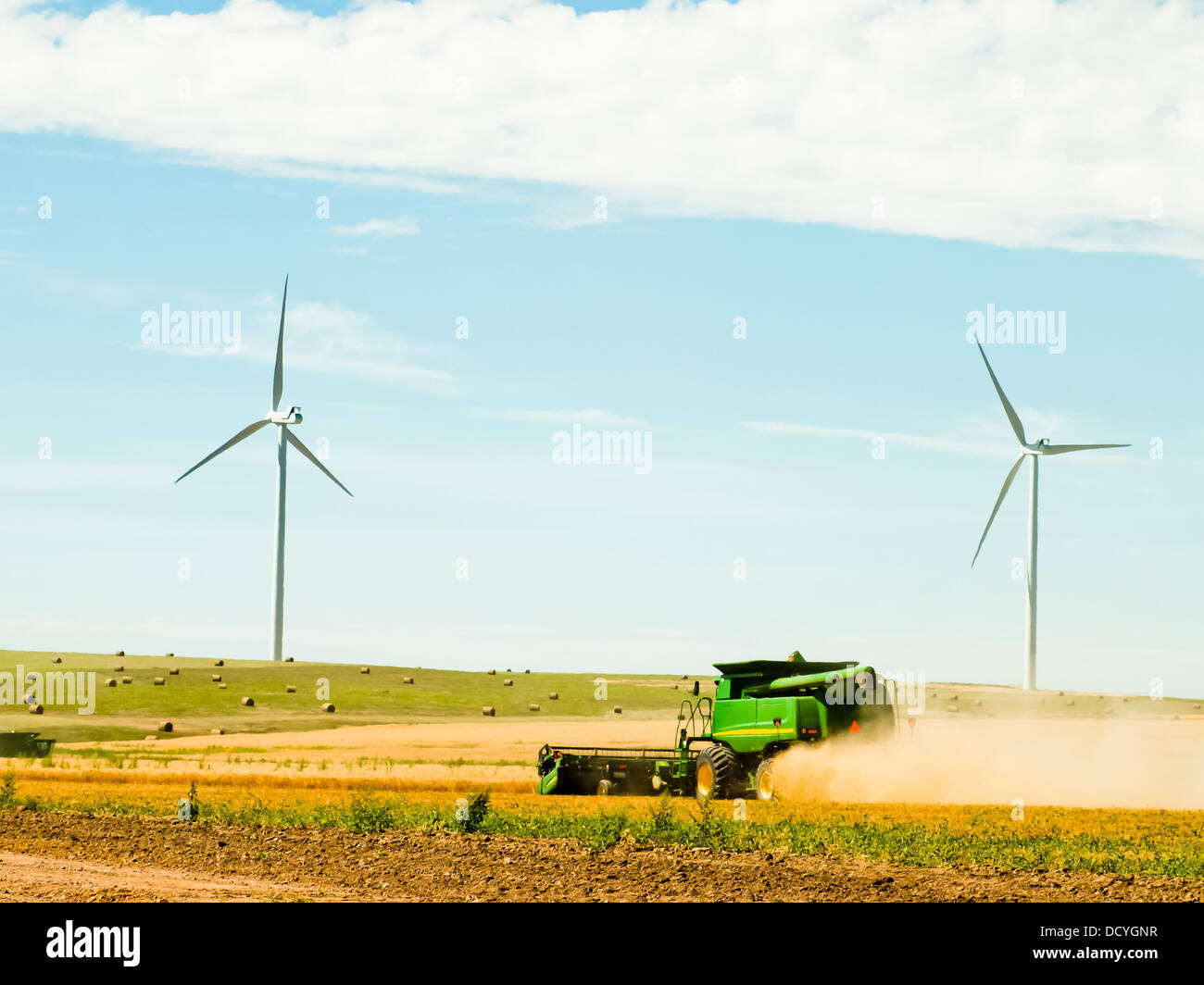 Wind turbines farm in Eastern Colorado Stock Photo - Alamy