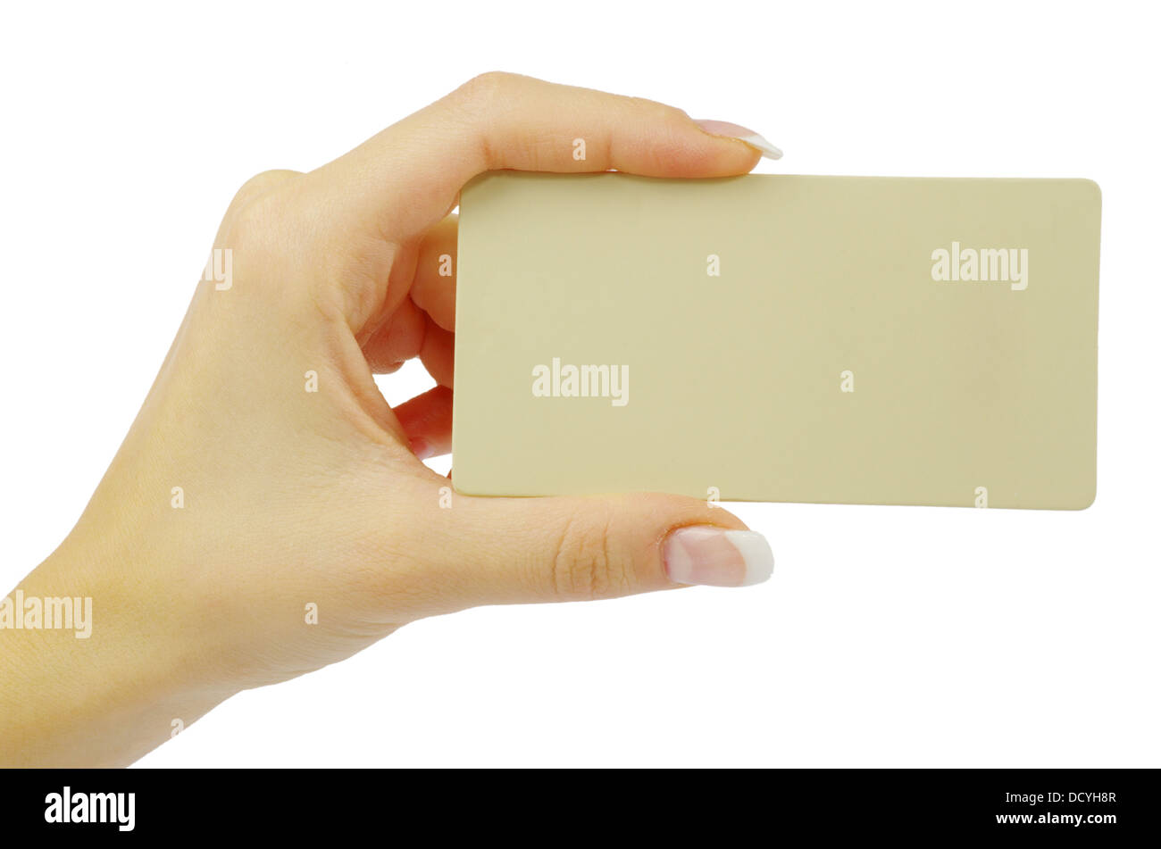 card blank in a hand Stock Photo - Alamy