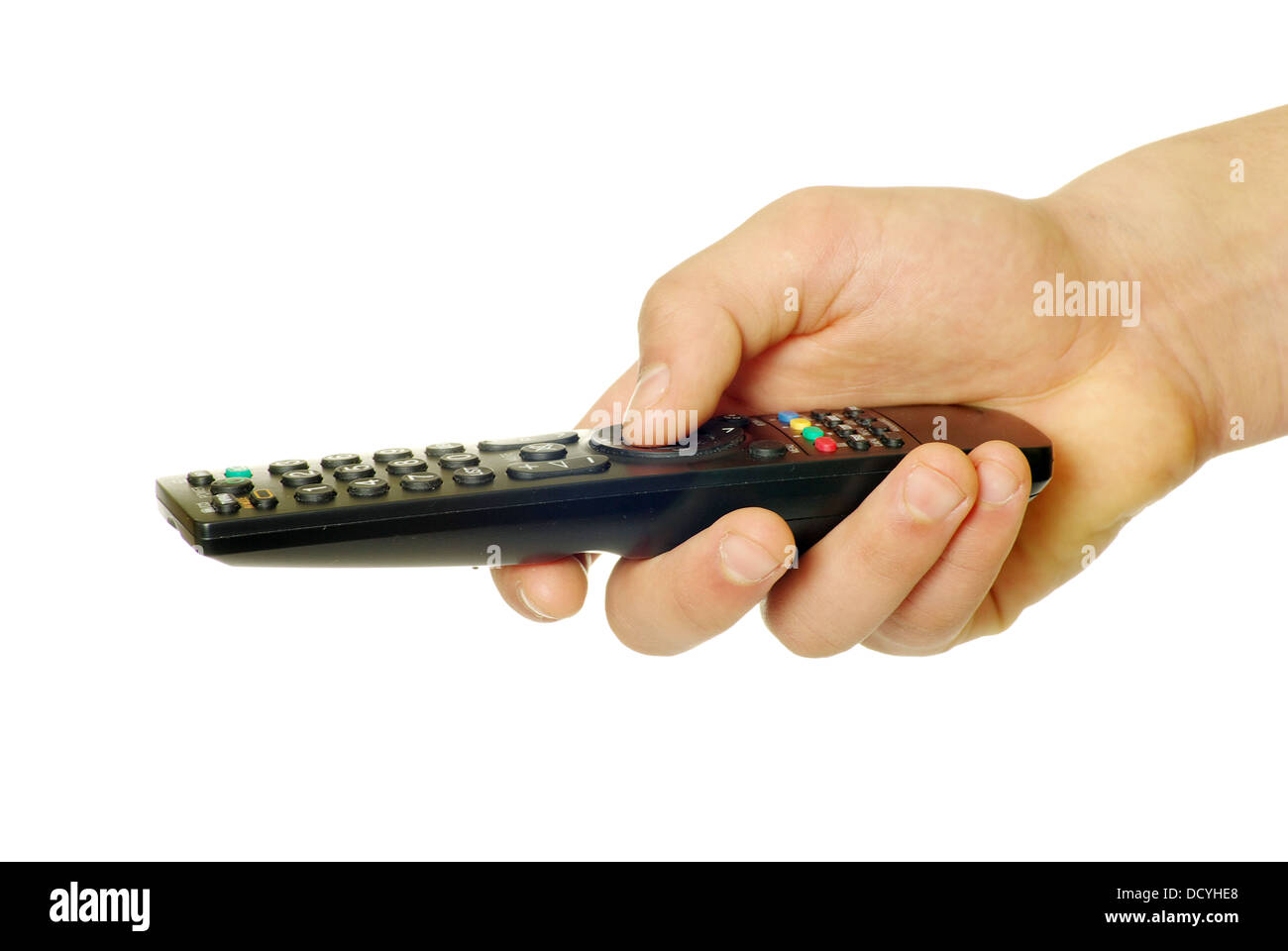 remote control in hand Stock Photo - Alamy