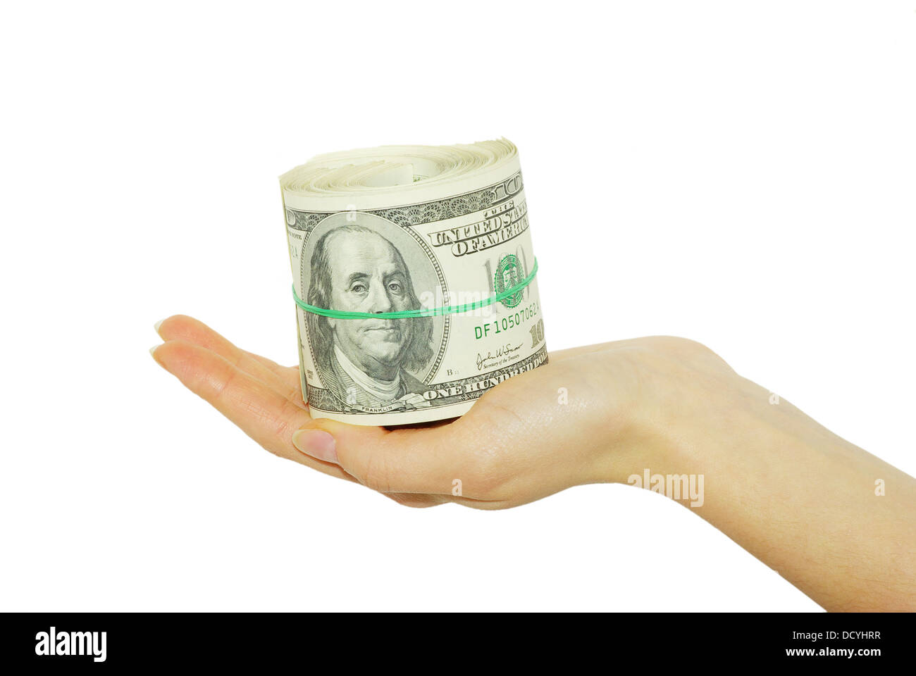 Hand with money Stock Photo - Alamy