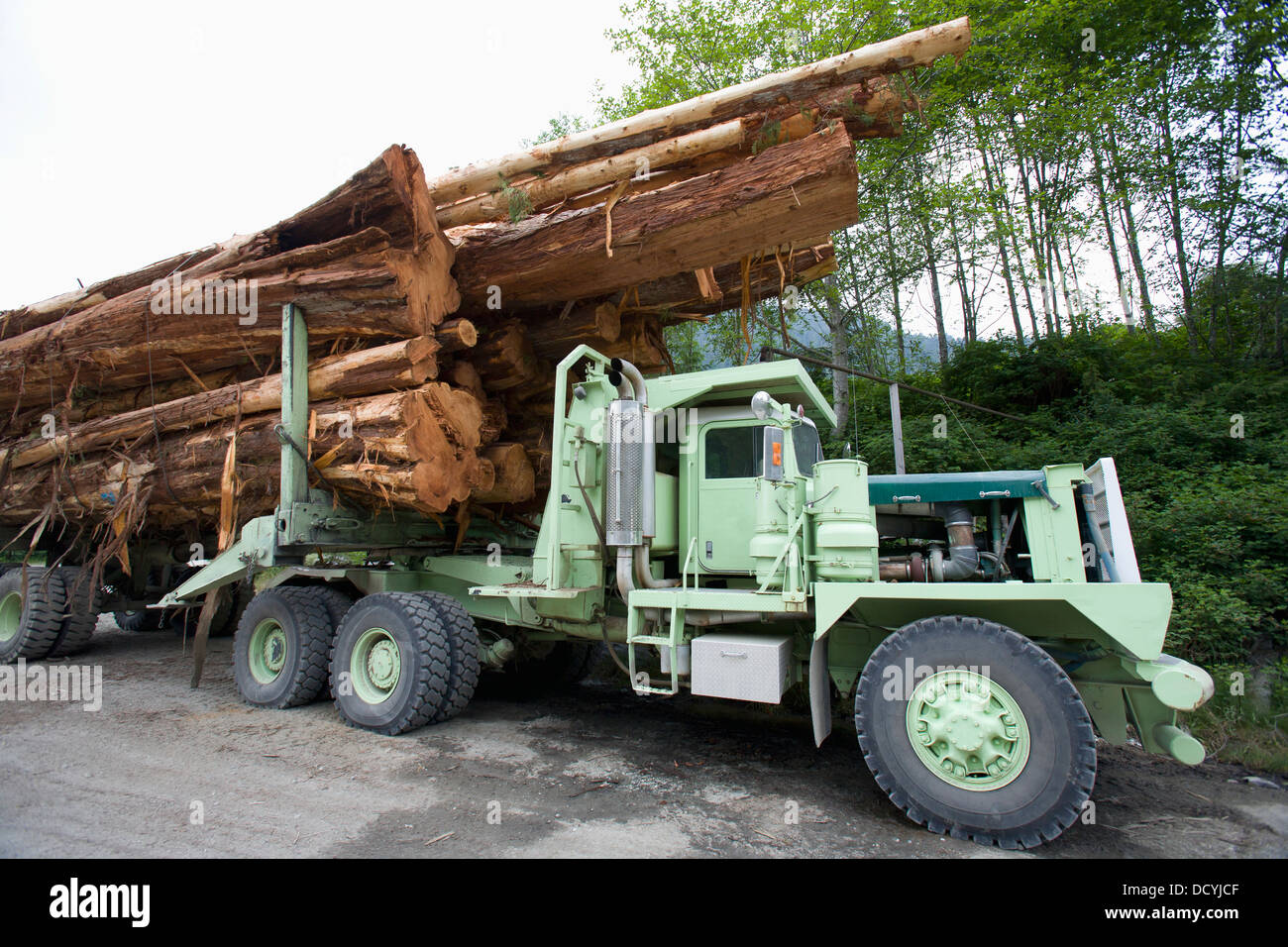 Logging truck british columbia canada hi-res stock photography and ...