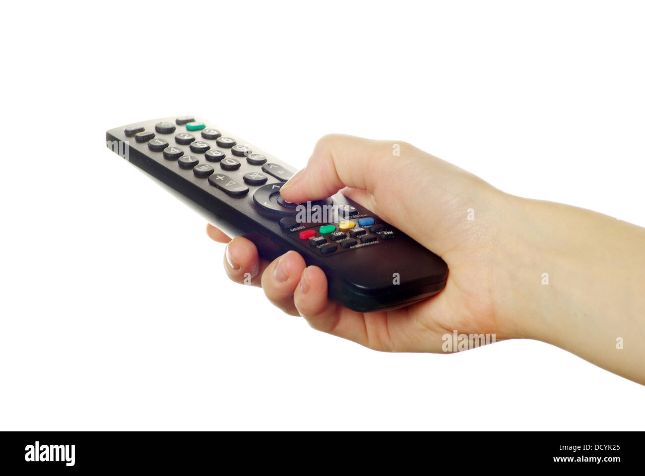 remote control in hand Stock Photo - Alamy